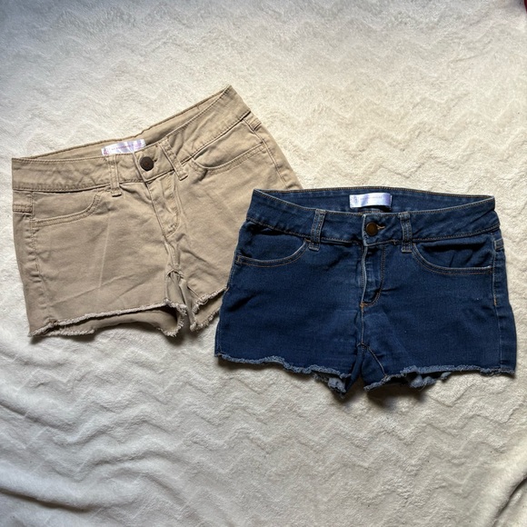 No Boundaries | Shorts | Denim Shorts Bundle Sz 3 Indigo Khaki Y2k ...